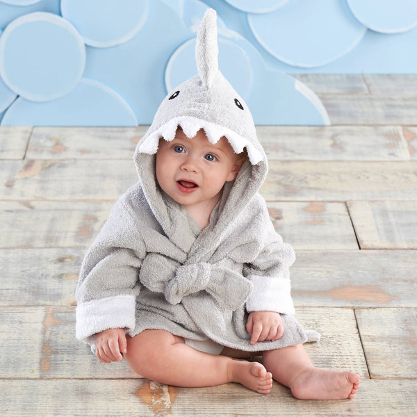 Shark Baby Bath Robe [Baby Gift 0-9 months] – Dingle Dangle Baby USA